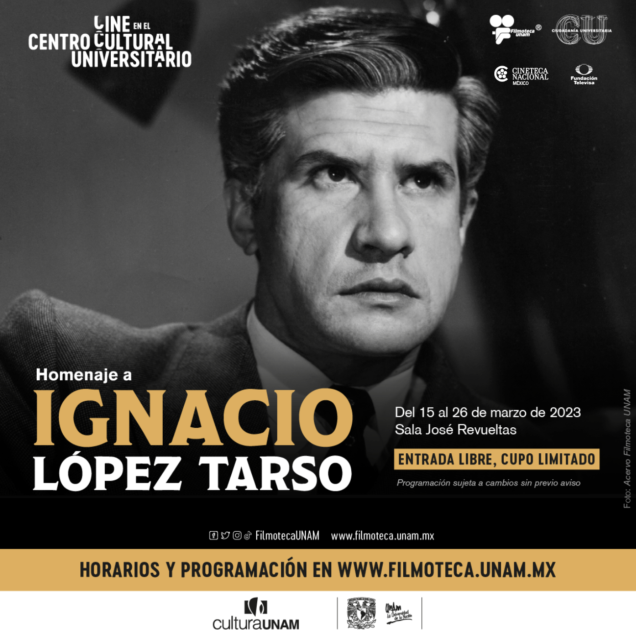 La Filmoteca UNAM rendirá homenaje a Ignacio López Tarso | Morelia Film Festival